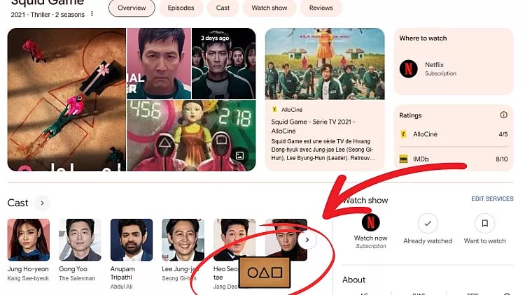 Google, Squid Game'e özel oyun tasarladı - Panorama News